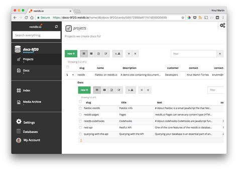 host your project docs in a dynamic web database blogpost