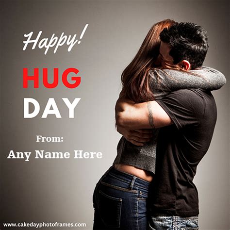 Celebrate Your First Date Hug Day With A Personalized Happy Hug Day