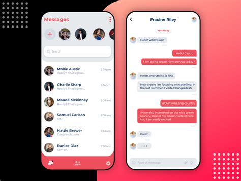 chat app ui design uplabs