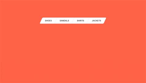 skewed menu in html and css