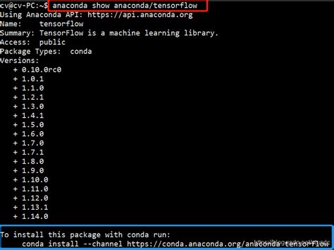 conda命令 安装tensorflow conda tensorflow安装 csdn博客