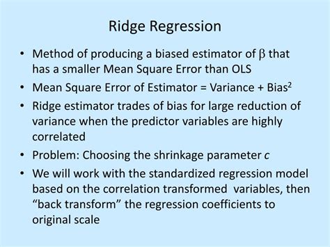 Ppt Ridge Regression Powerpoint Presentation Free Download Id 2420090