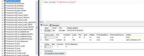 what is the equivalent of describe table in sql server stack overflow