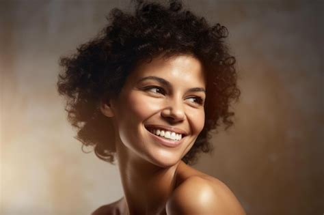Premium Ai Image Radiant Portrait Of A Beautiful Woman With Warm