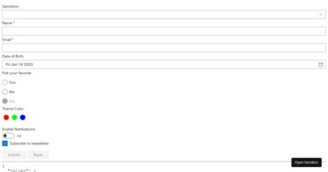 formik office ui fabric react example codesandbox