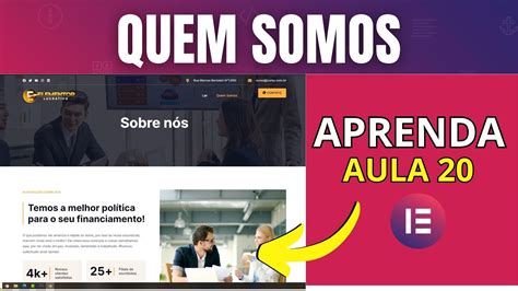 Curso De Elementor Pro PÁgina Quem Somos Youtube