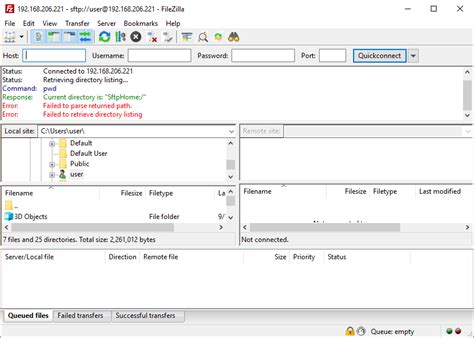 faq what causes failed to parse returned path when filezilla