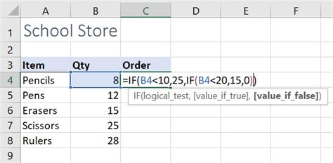how to use the if function in excel onsite