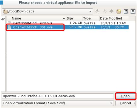 oracle vm virtualbox manager에서 findit network manager 및 findit network