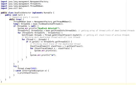 java in depth detect deadlock programmatically in your applicaion