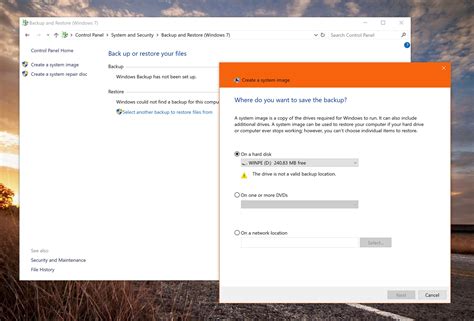 create backup drive windows 10