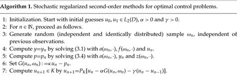 A Stochastic Regularized Second Order Iterative Scheme For Optimal