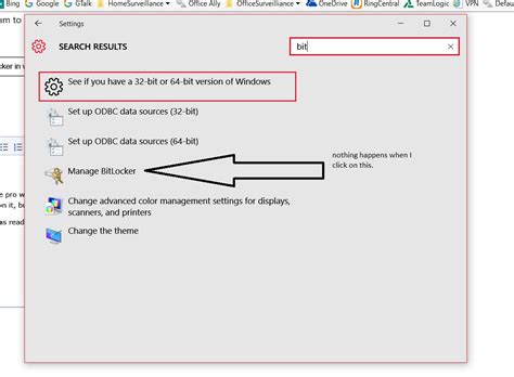 manage bitlocker in windows 10 will not start