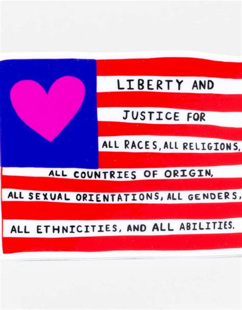 Liberty And Justice Sticker Home