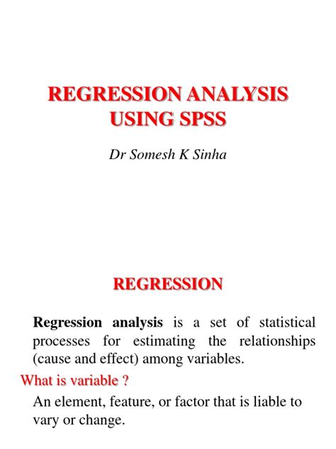 Regression Analysis Using Spss Dr Somesh K Sinha Pdf Correlation