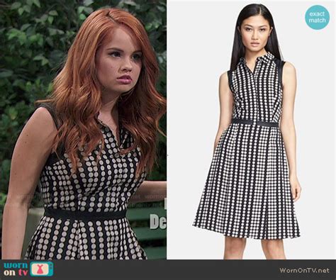 Wornontv Jessies Polka Dot Shirtdress On Jessie Debby Ryan