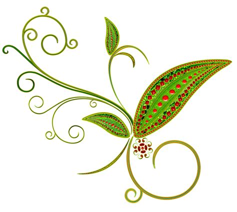 Green Deco Flower Ornament Png Clipart Gallery Yopriceville High