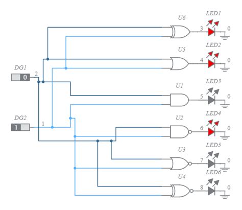 gate verification and or xor nand nor xnor multisim live