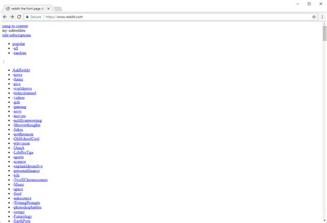websites not displaying correctly