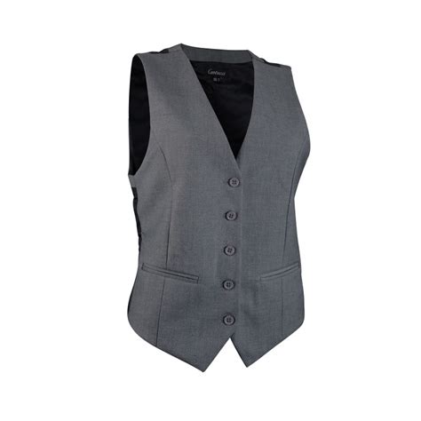 Womens Vests Womens Suit Vest In Medium Gray Uniform Vests For