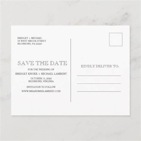 Three Photo Collage Modern Save The Dates Announcement Postcard Zazzle