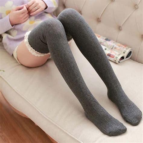 2017 New Autumn Winter Women Knee Socks High Quality Twist Girl Lace