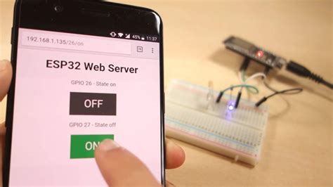 how to make an iot web server using esp32 wroom with