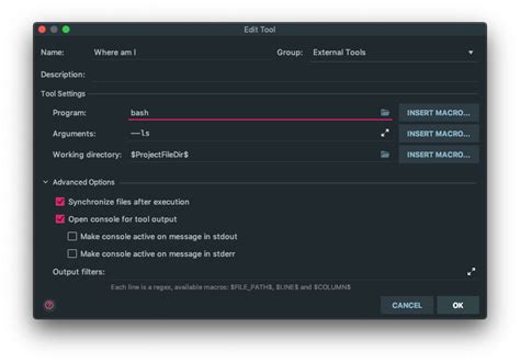 run terminal command from external tools [answered] ides support