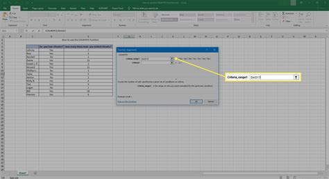 how to use the countifs function in excel