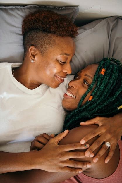 Premium Photo Happy Lesbian Lovers In Bed