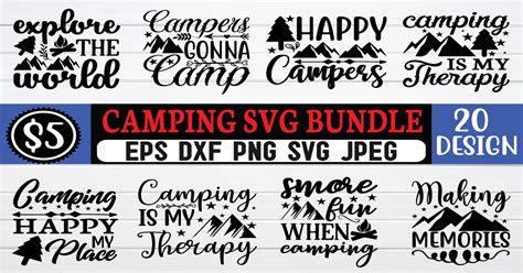Camping Svg Bundle Bundle · Creative Fabrica