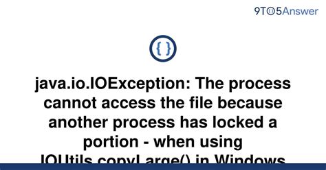c ioexception the process cannot access the file file path photos