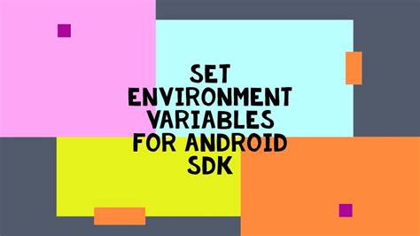 how to set android home and environment variable for android sdk in