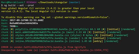 your global angular cli version is greater than your local version
