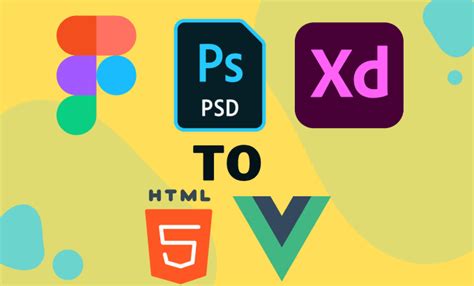 convert figma xd psd to vue nuxtjs with tailwind bootstrap by