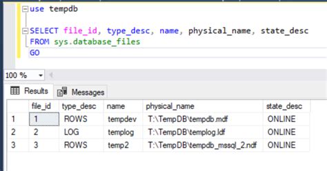 different ways to know count of tempdb data files in sql server