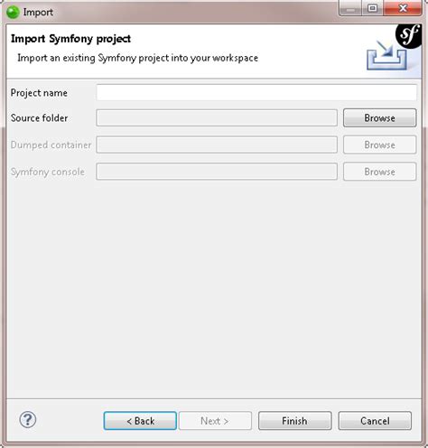 working with symfony eclipse