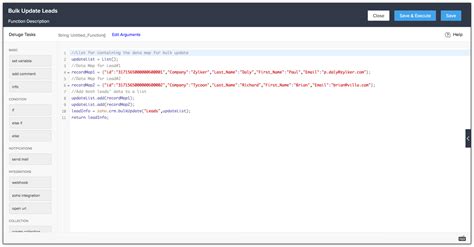 set up functions online help zoho crm