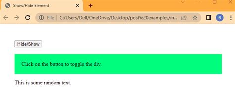 how to show and hide an element with javascript programmers portal