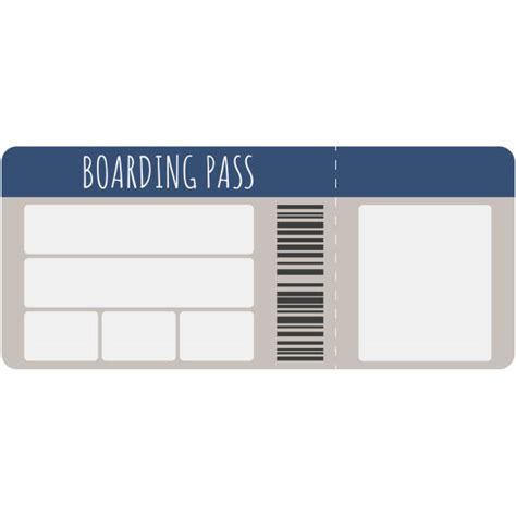 Blank Boarding Pass Template Illustrations Royalty Free Vector