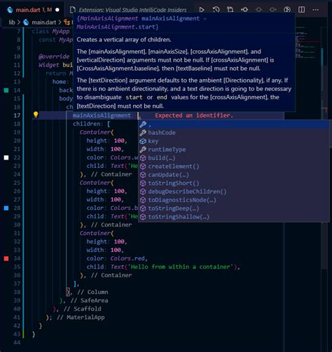 is there a way to get better code suggestions for flutter dart widget