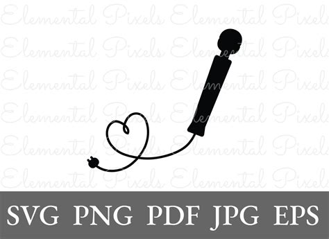 Vibrator Heart Svg Sex Toy Png Hitachi Wand Sexy Kinky Digital Instant