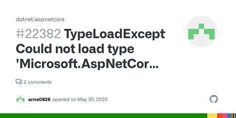 typeloadexception could not load type microsoft aspnetcore