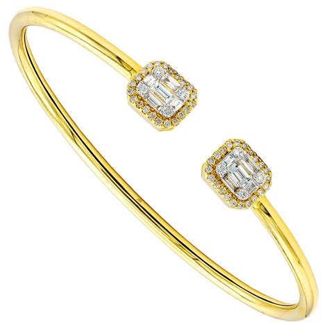 Victorian Emerald Diamond Gold Bangle Bracelet For Sale At 1stdibs