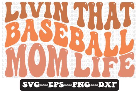 Livin That Baseball Mom Life Svg Design Graphic By Uniquesvgstore