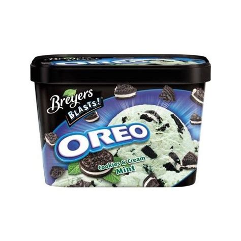 Breyers Blasts Oreo Cookies Cream Mint Ice Cream 48 Oz In