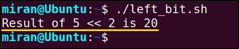 bitwise shift operator in bash script [3 examples] linuxsimply