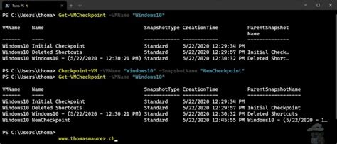How To Manage Hyper V Vm Checkpoints With Powershell Thomas Maurer