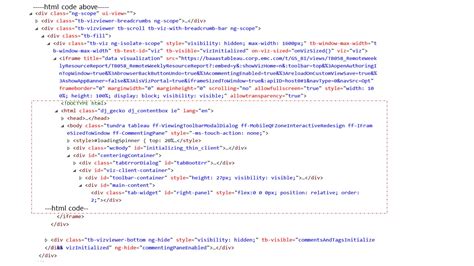 excel vba code unable to read the complete html within the iframe
