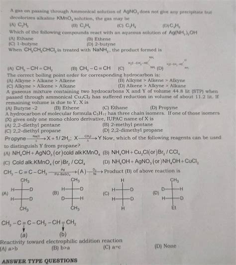 A Hydrocarbon Of Molecular Formula C5 H12 Has Three Chain Isomers If On